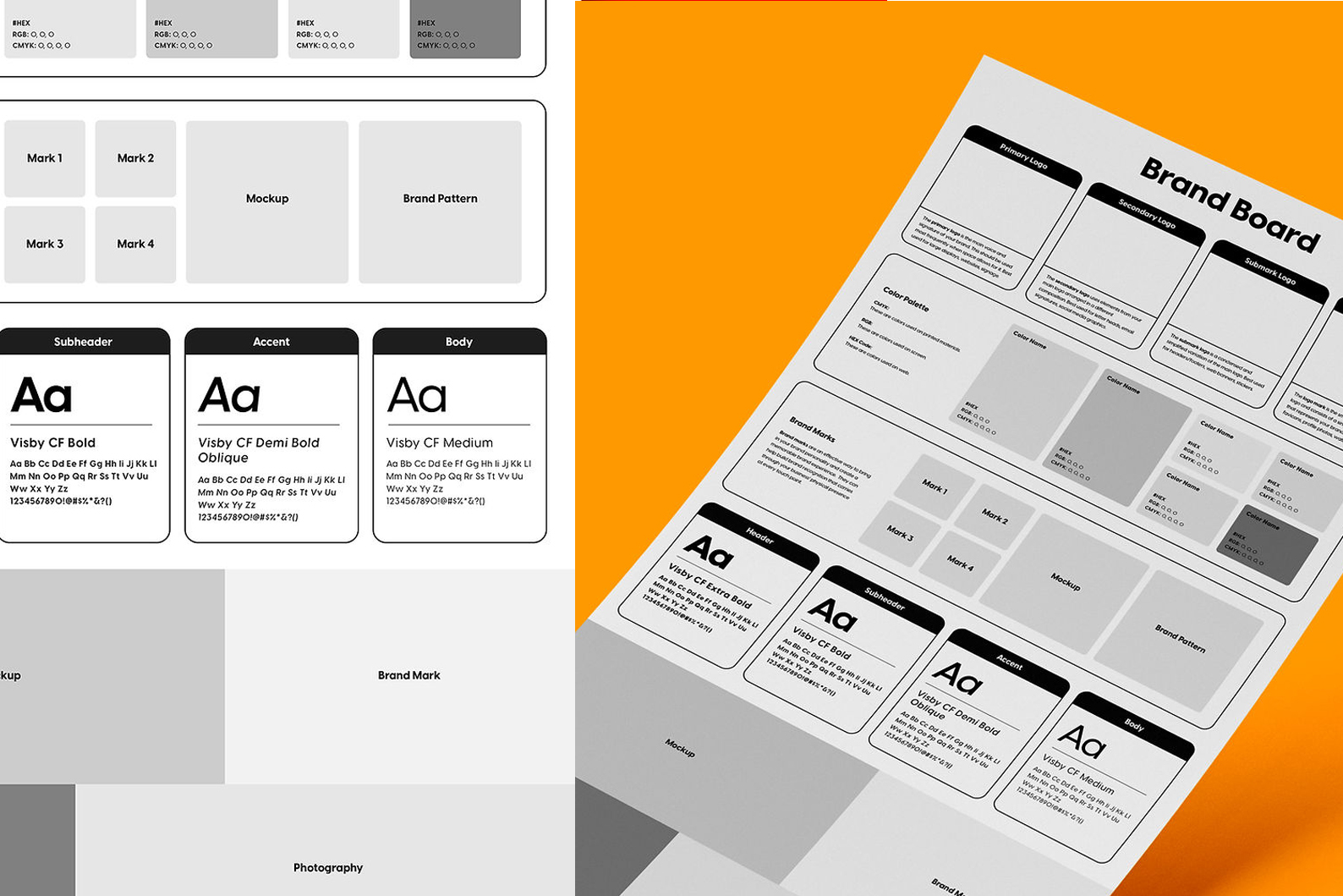 FREE Brand Board Template - illustrator - Download Link